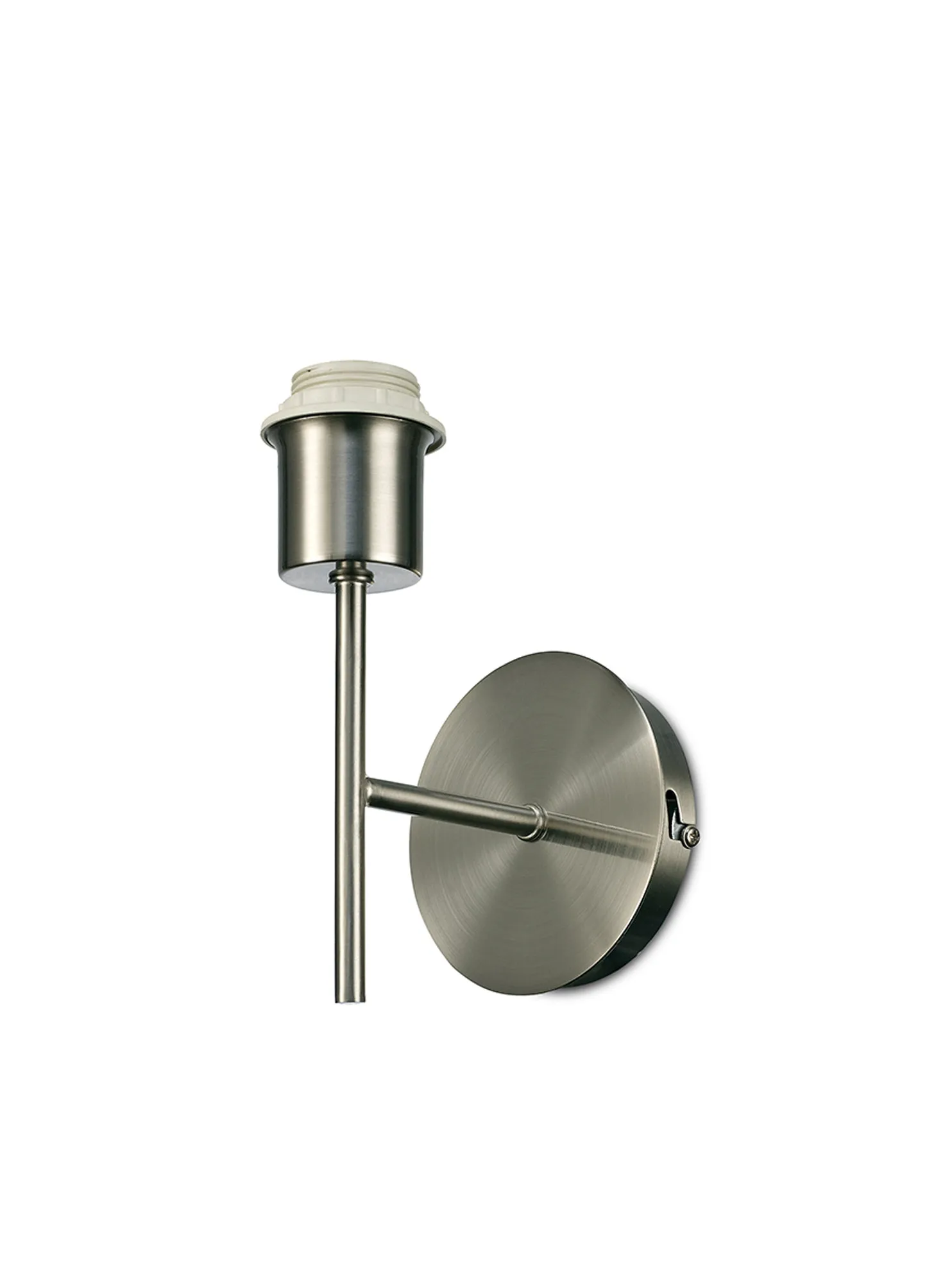 D1044SN Carrie Satin Nickel Deco Carrie 1 Light Wall Lamp Without Shade, E27 Satin Nickel ...